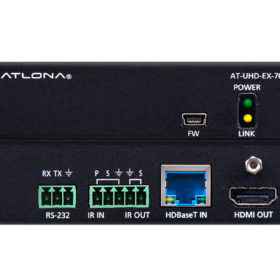 HDVS-150-RX: HDBaseT Scaler with HDMI and Analog Audio Outputs