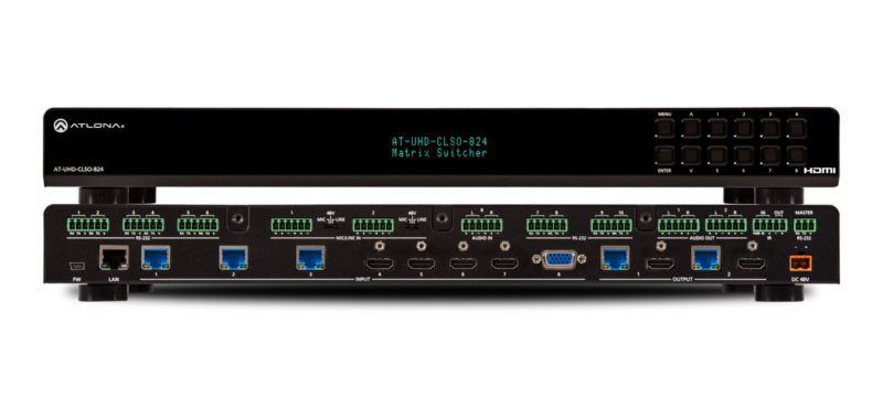 4K/UHD 8x2 Matrix with HDBaseT and HDMI Outputs