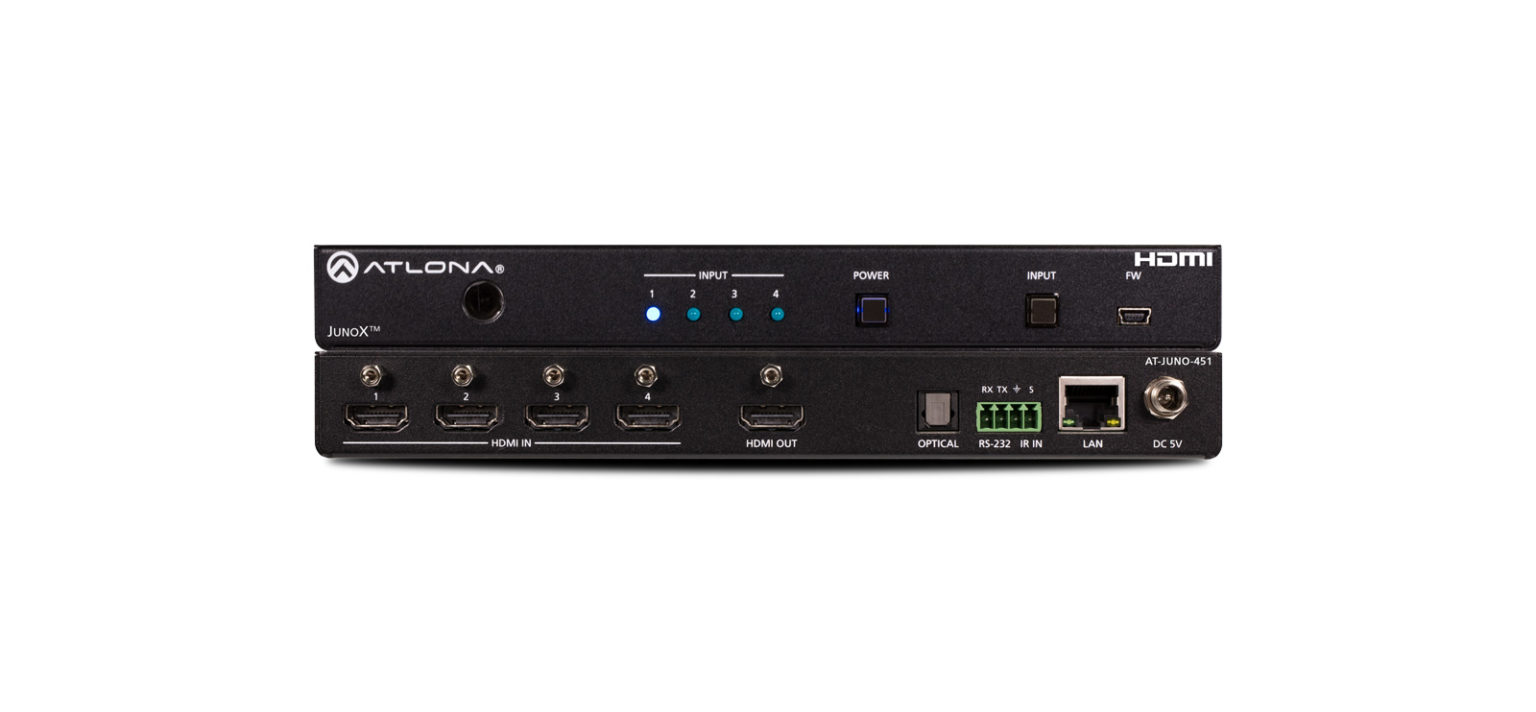 Juno-451: 4K HDR 4-Input HDMI Switcher - Atlona