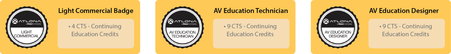 training-badges-bars - Atlona® AV Solutions – Commercial & Education