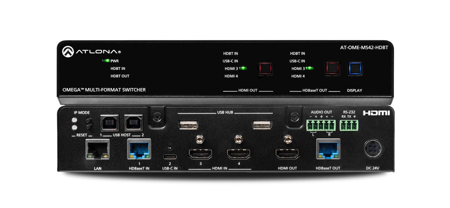 4×2 Matrix Switcher with USB Hub and HDBaseT Input - Atlona® AV ...