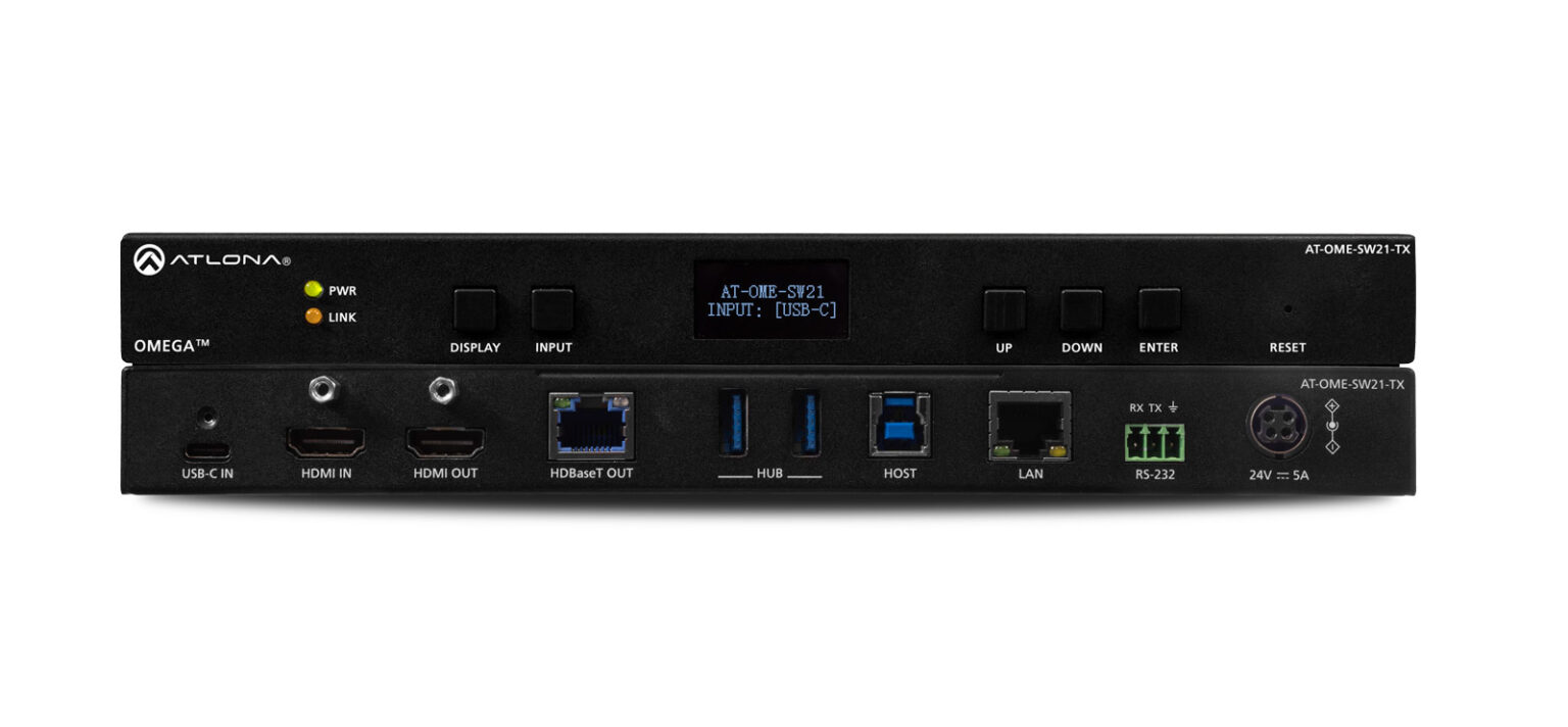 HDBaseT Transmitter with USB-C and HDMI Inputs plus USB Hub - Atlona ...