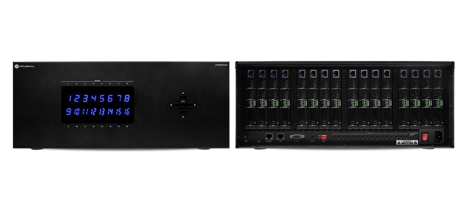 AT-HDR-MX1616: 4K HDR HDBaseT Matrix Switcher